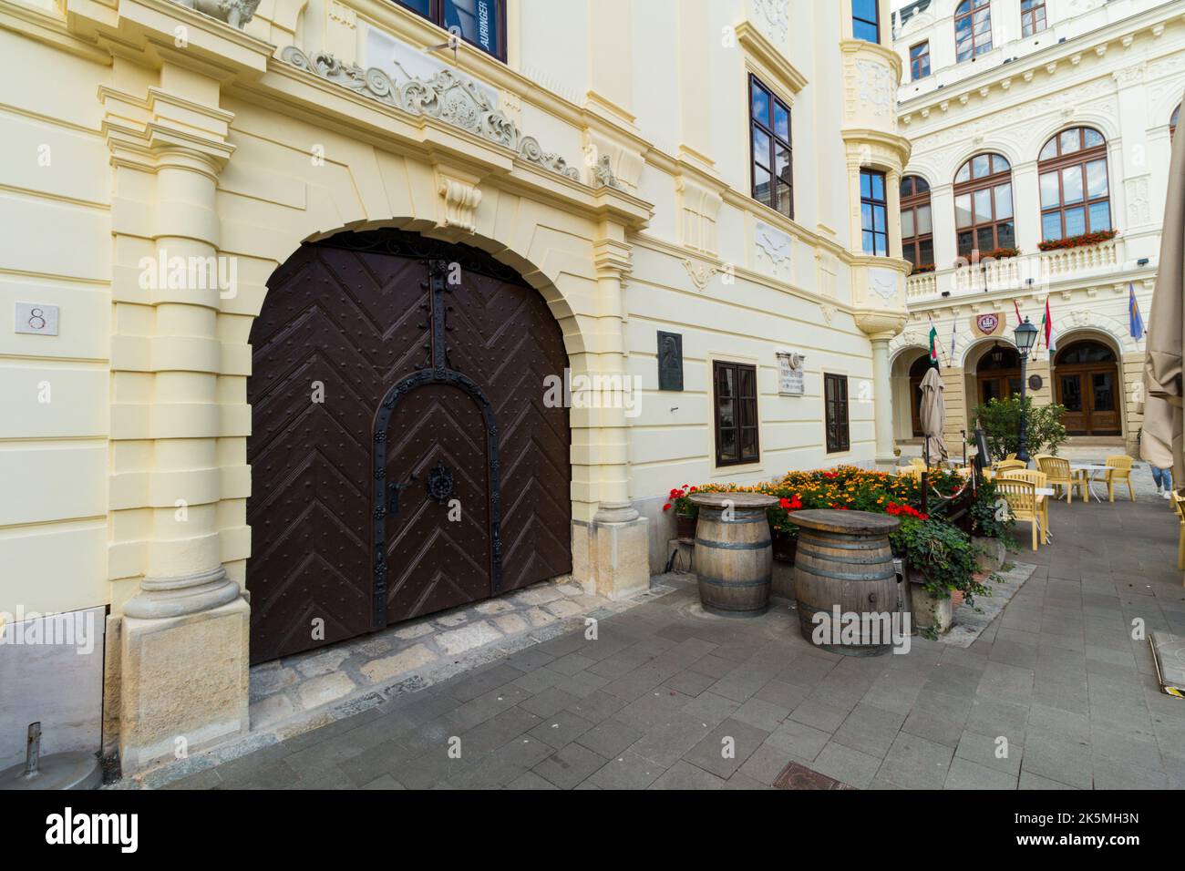 Baroque gate of Storno House, rebuilt in 18th century, Fo ter, Sopron ...