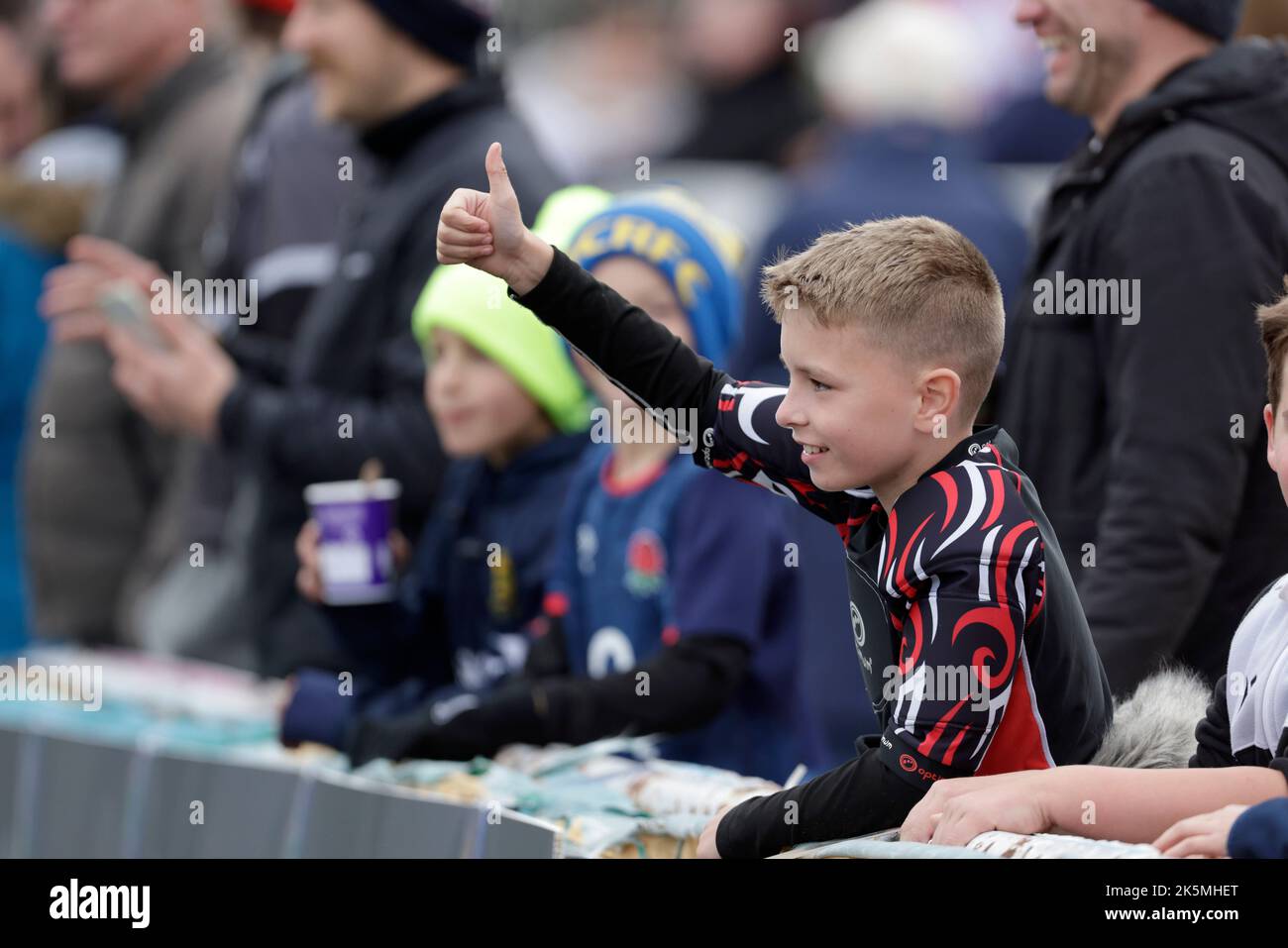 A Young rugby fan before the Gallagher Premiership match at the ...