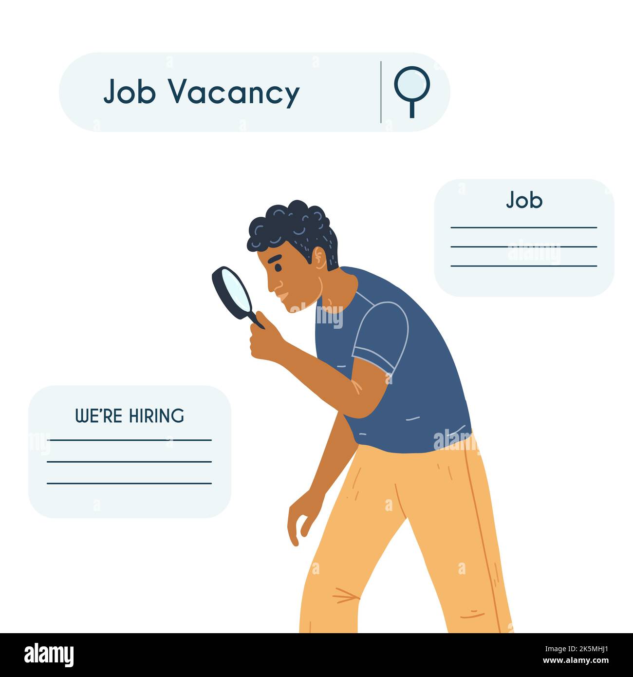 Black man search vacancy Stock Vector Images - Alamy