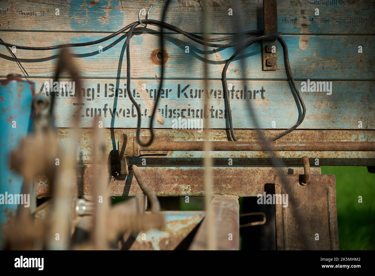 Trailer Wooden Front And Grate With Inscription: Attention Before ...