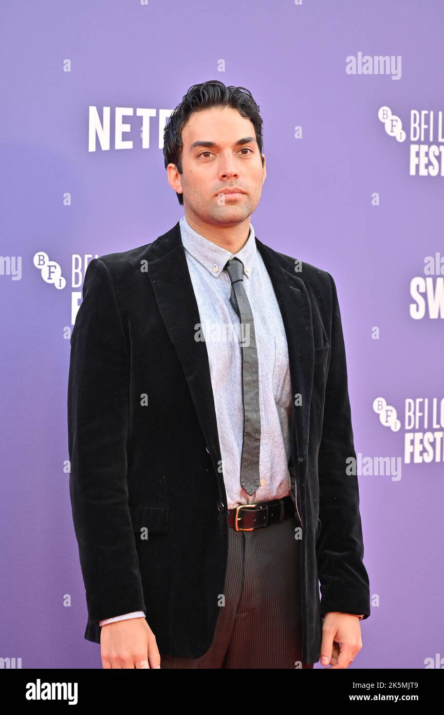 London, UK. 9th Oct 2022. James Krishna Floyd attend The Swimmers - UK Premiere of the BFI ...
