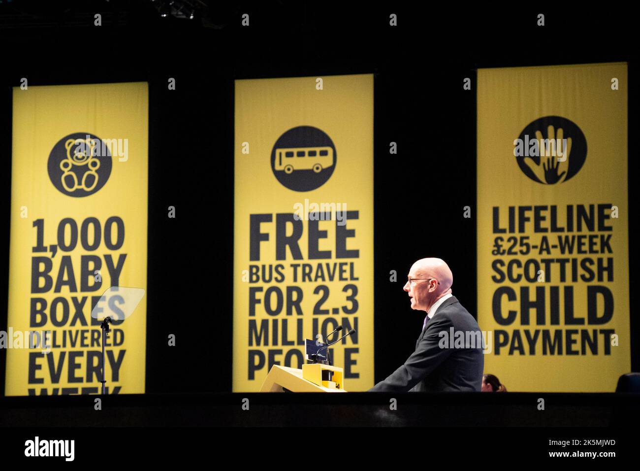Aberdeen, Scotland, UK. 9th October 2022. Deputy First Minister John ...