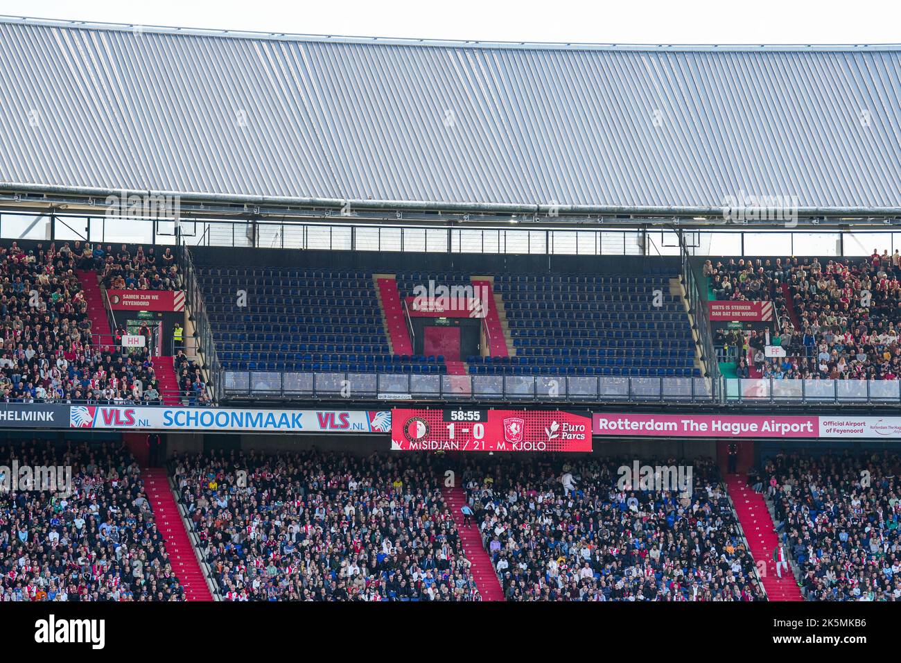 Rotterdam - An empty away stand during the match between Feyenoord v FC ...