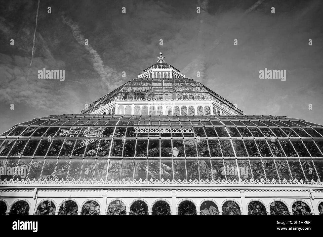 Sefton Park Palm House in Liverpool captured in black and white during ...