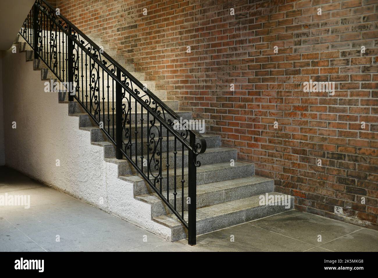 front view of brick stair outdoor Stock Photo - Alamy