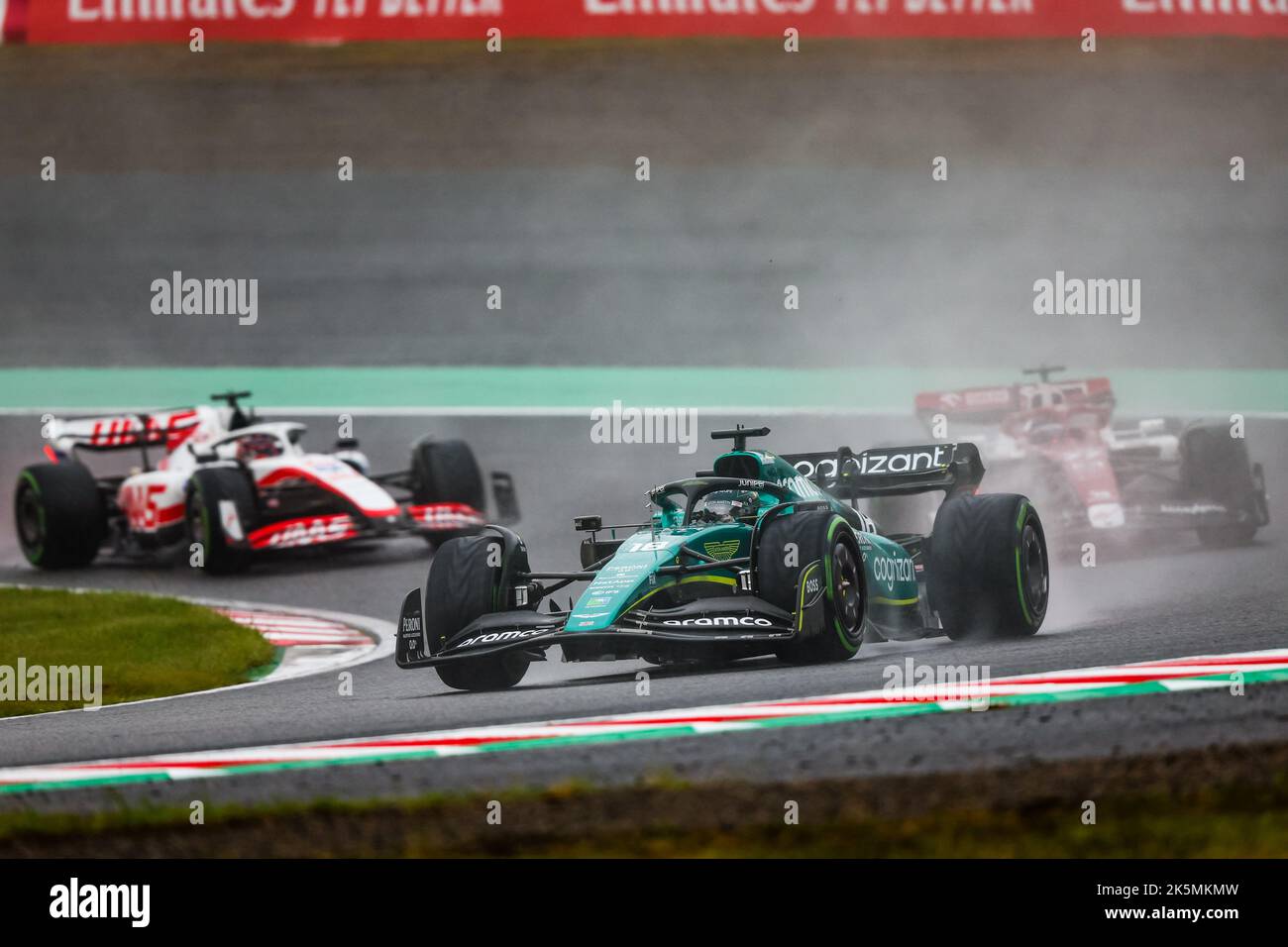 Suzuka, Japan. 9th Oct 2022. 18 STROLL Lance (can), Aston Martin F1 Team AMR22, action during ...
