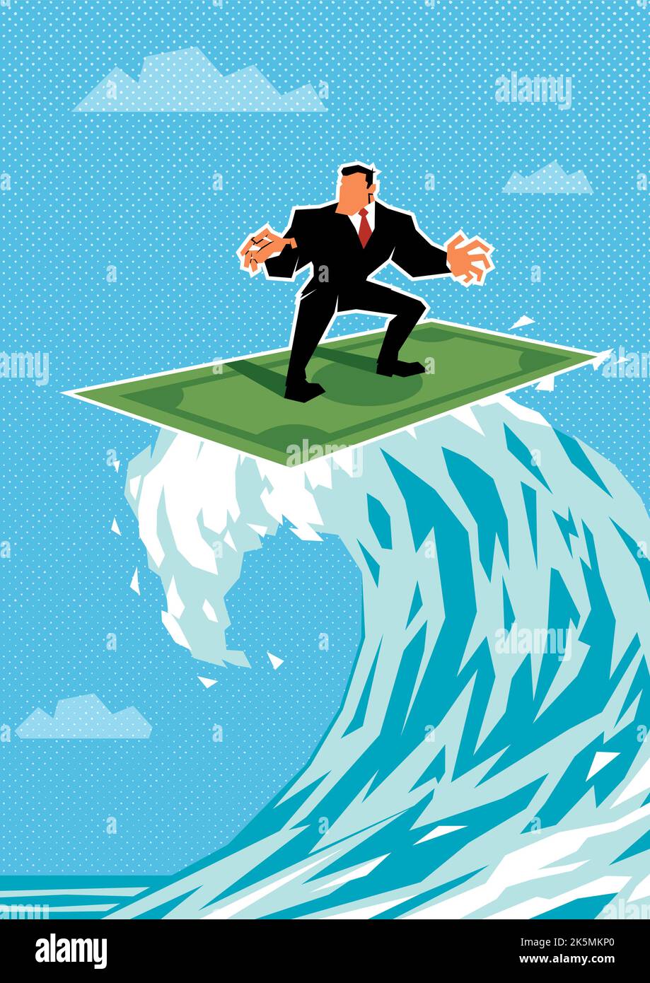 Successful businessman in sea Stock Vector Images - Alamy