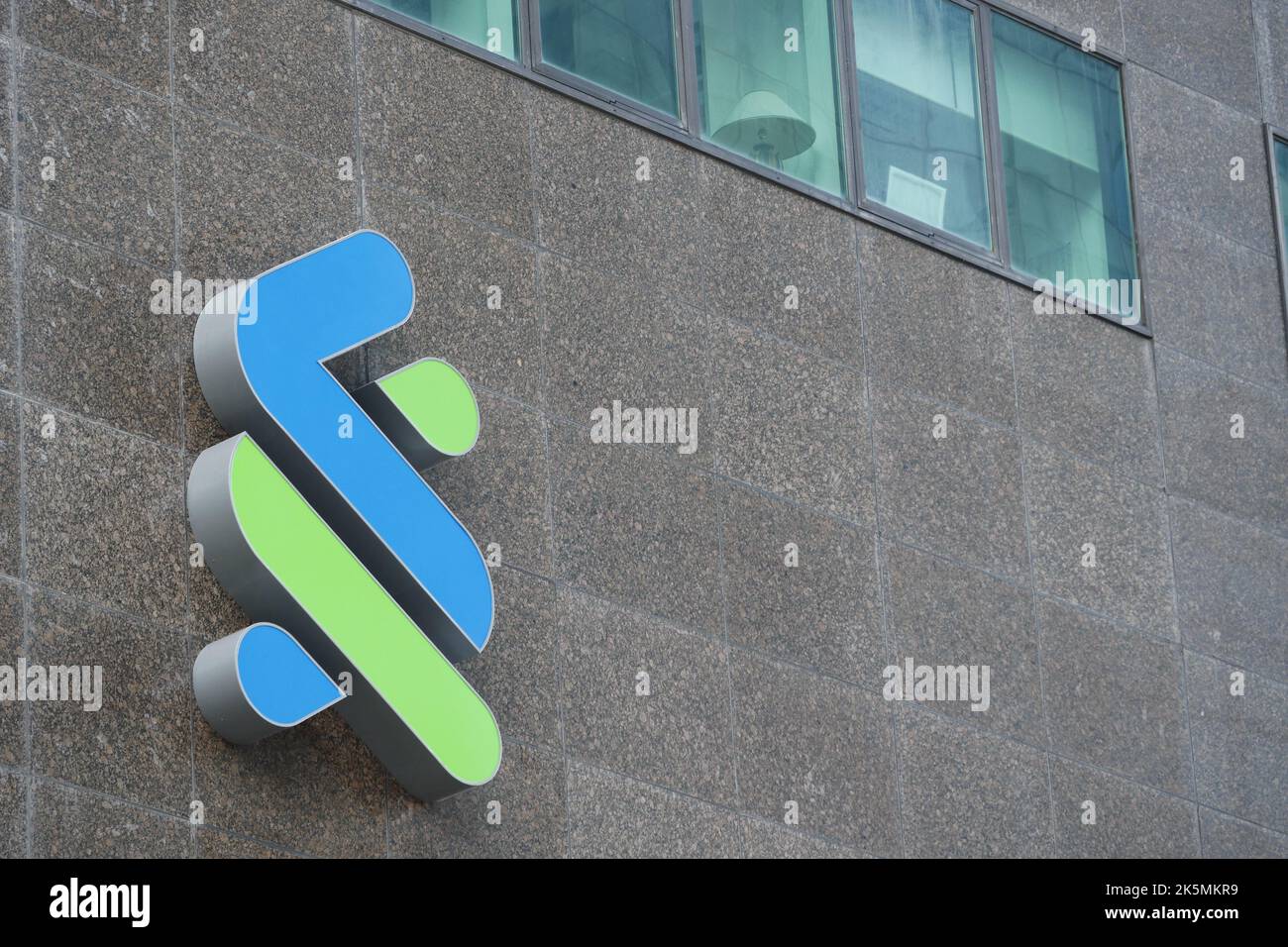 Singapore 1 june 2022. standard chartered bank logo on financial ...