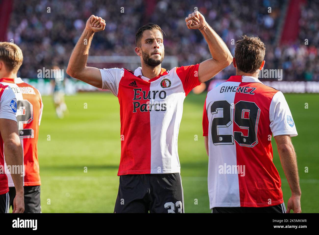 Rotterdam - David Hancko of Feyenoord celebrates the 2-0 during the ...
