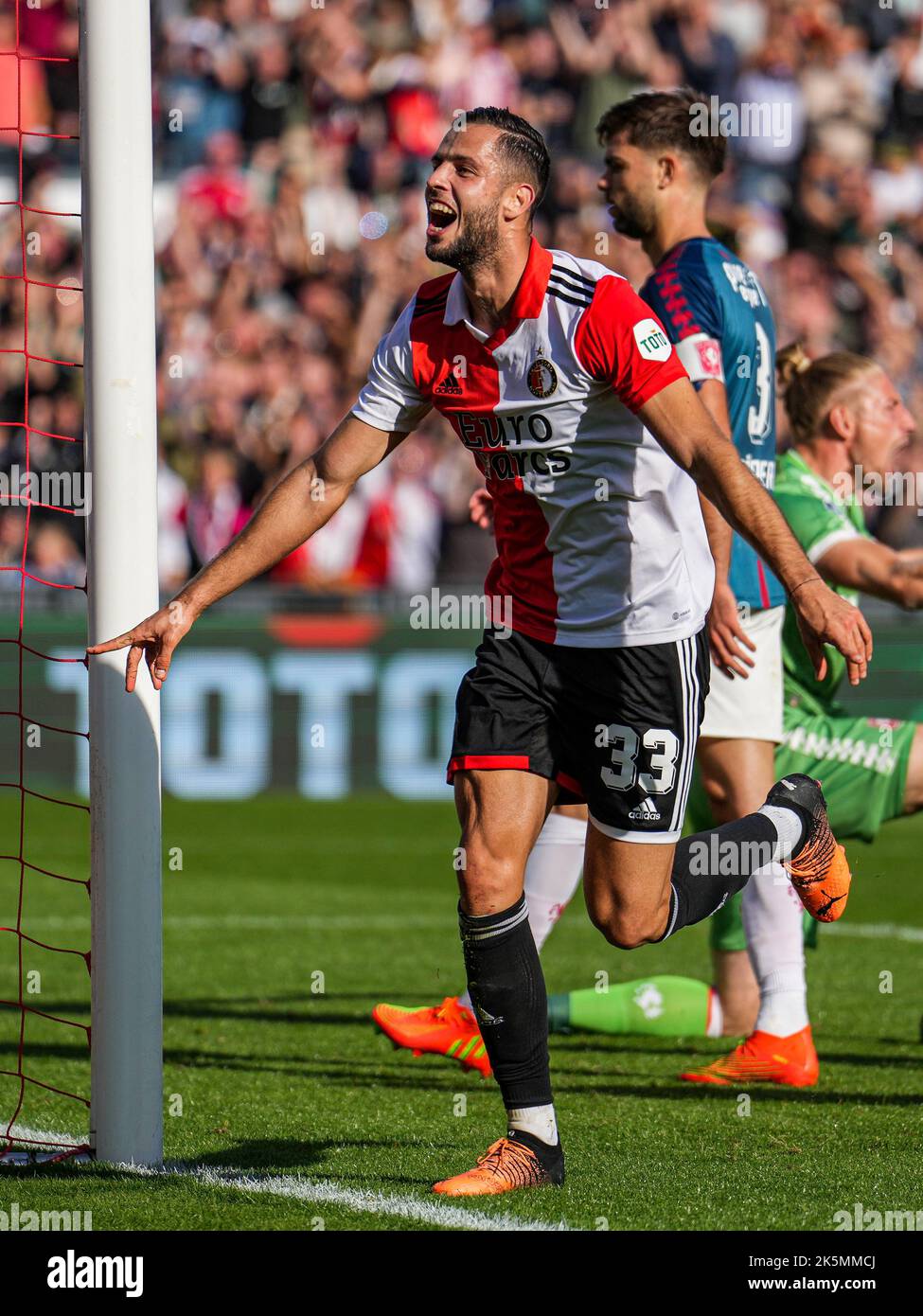 Rotterdam - David Hancko of Feyenoord celebrates the 2-0 during the ...