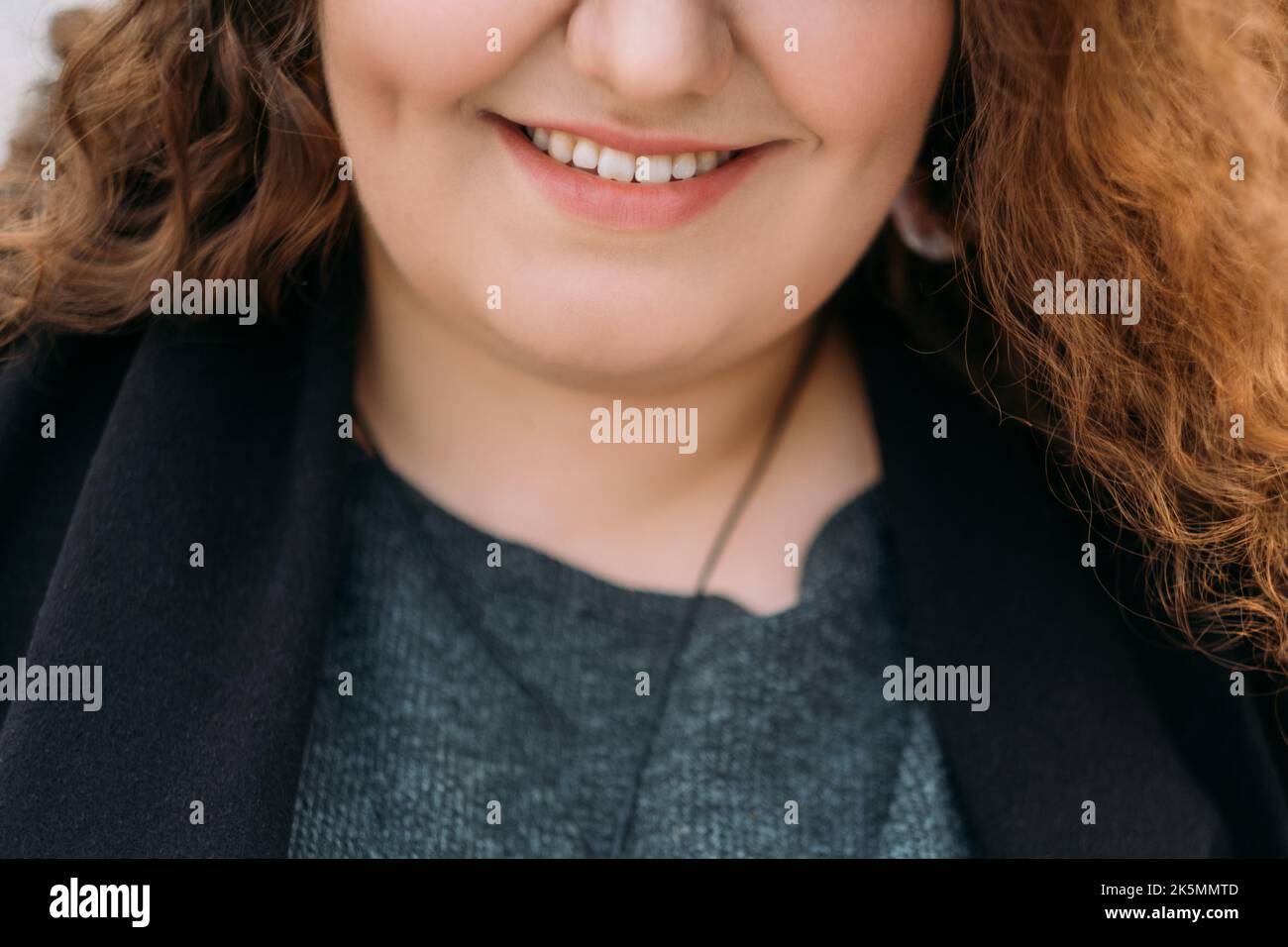 beautiful fatty woman plus size model sunny person Stock Photo - Alamy