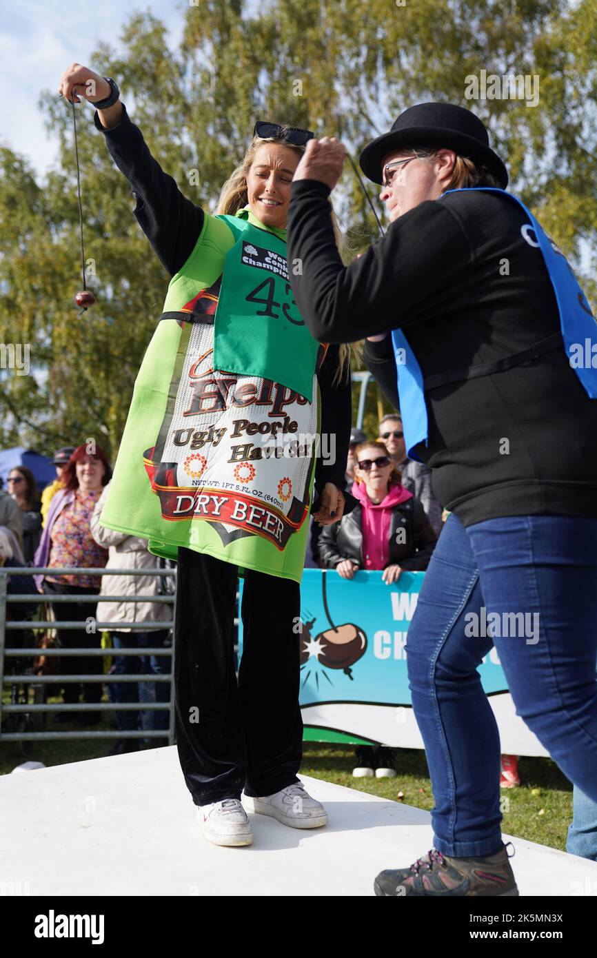 Competitors take part in the annual World Conker Championships at the ...