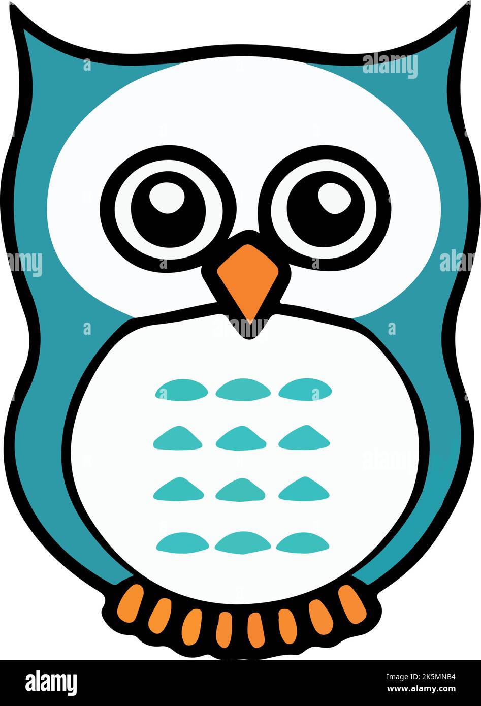 An illustration of a beautiful owl isolated on a white background Stock ...