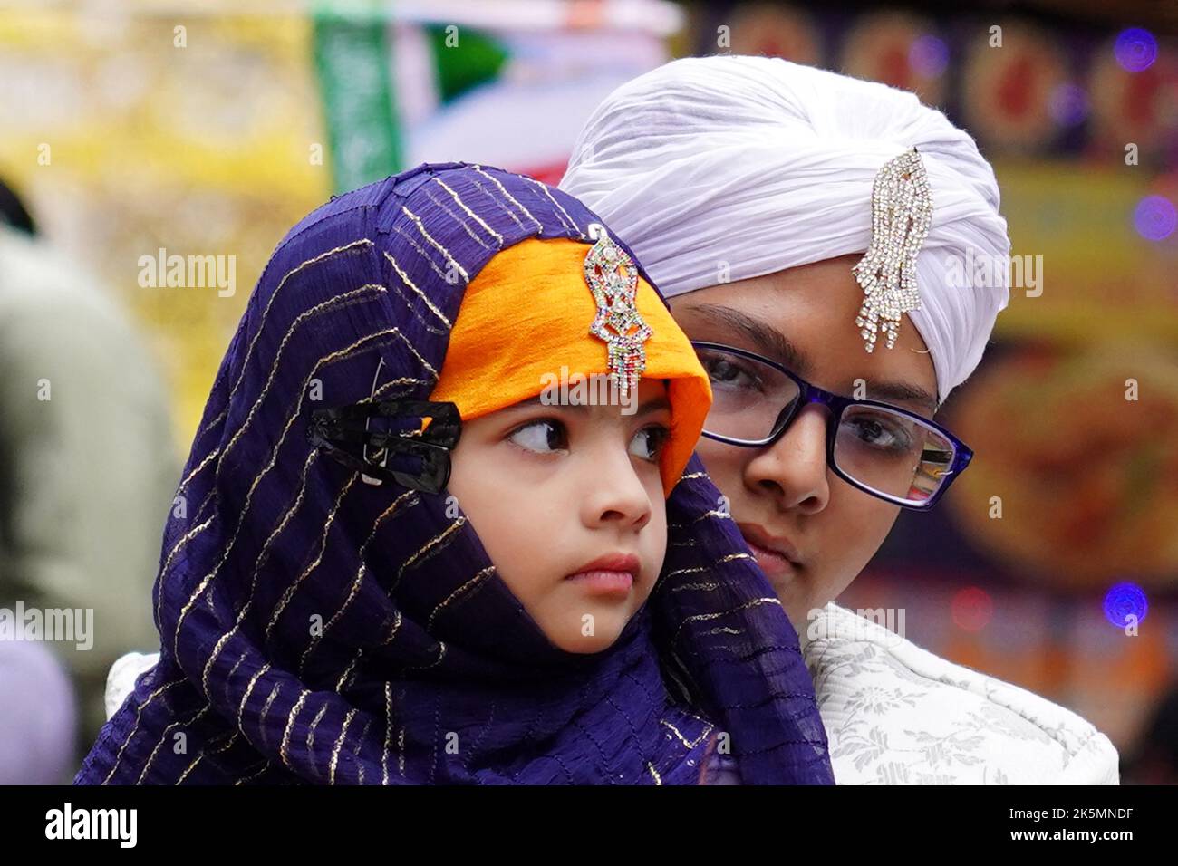 Muslim devotees participate in a procession on the occasion of Eid-e ...