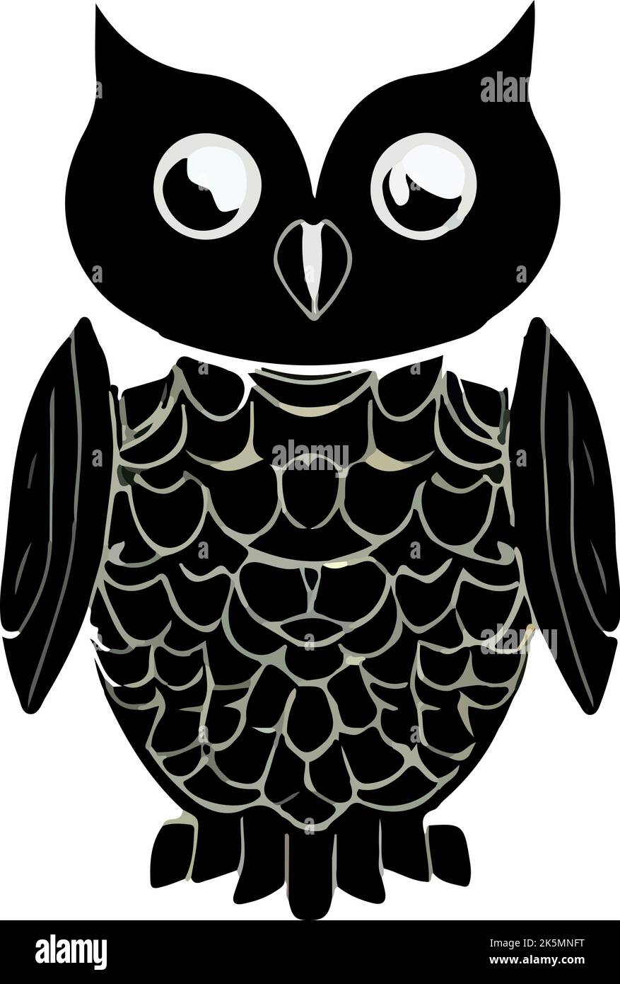 An illustration of a beautiful owl isolated on a white background Stock ...