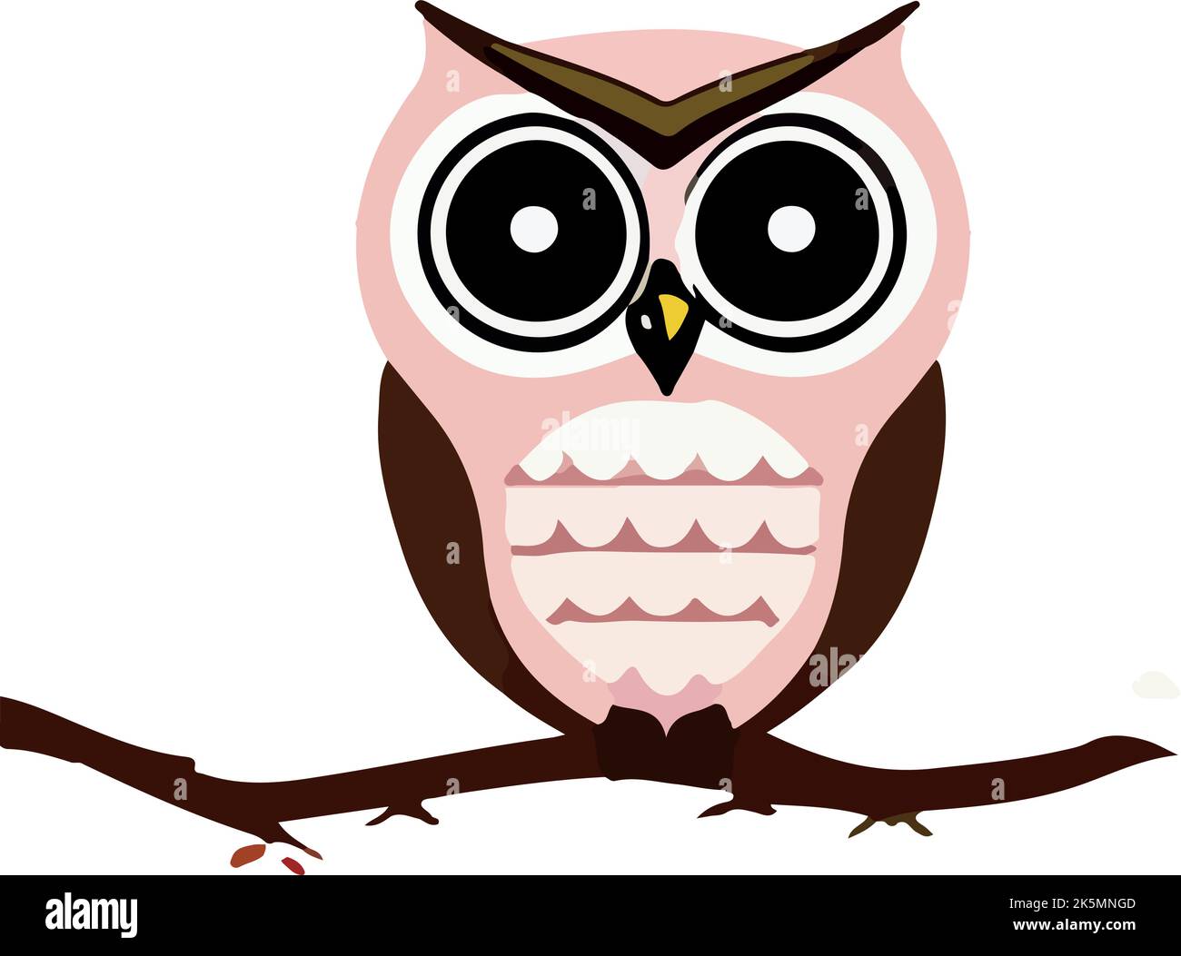 An illustration of a beautiful owl isolated on a white background Stock ...