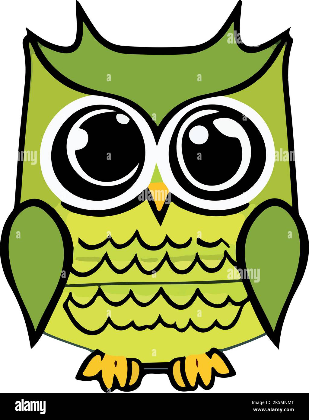 An illustration of a beautiful owl isolated on a white background Stock ...