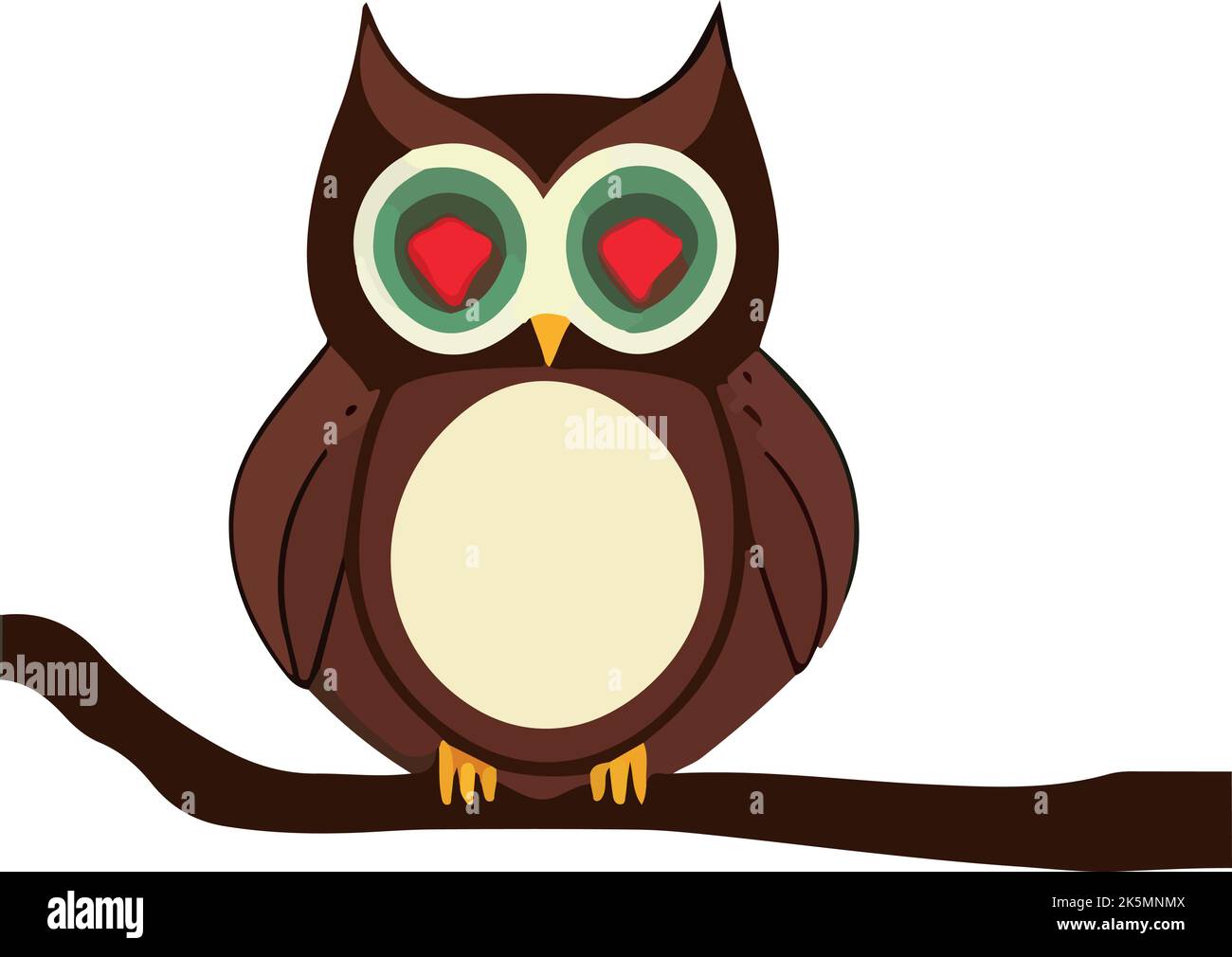 An illustration of a beautiful owl isolated on a white background Stock ...