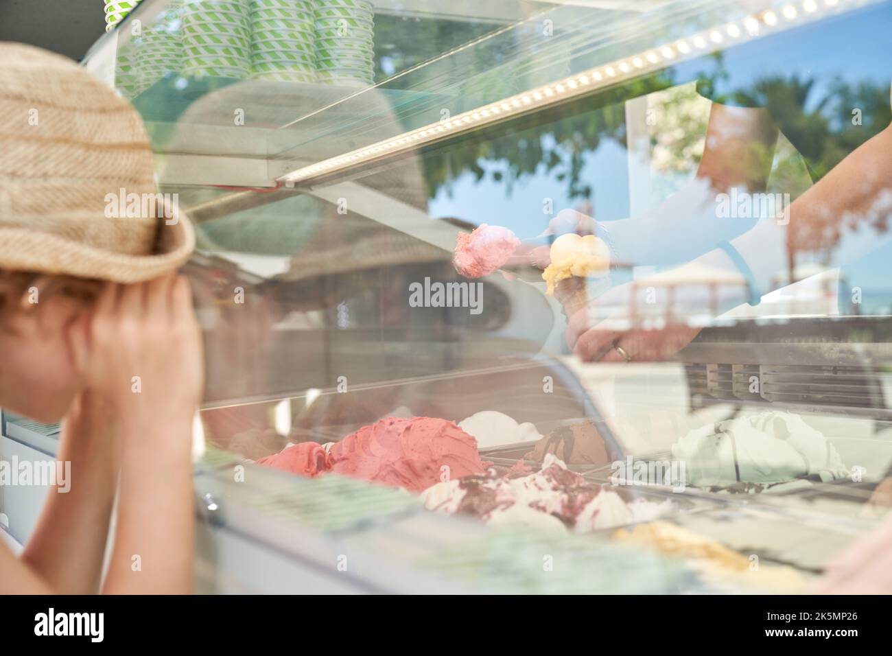 Boy ice cream cone glass hi-res stock photography and images - Alamy