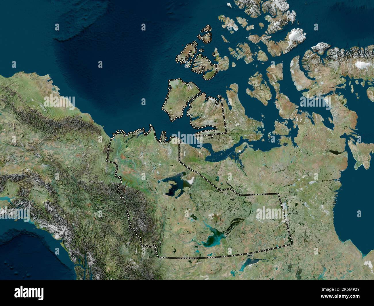 Northwest Territories, territory of Canada. High resolution satellite ...