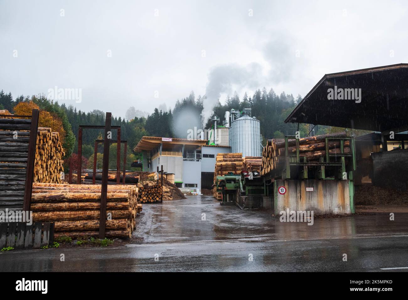 Timber industry in Austria Stock Photo - Alamy