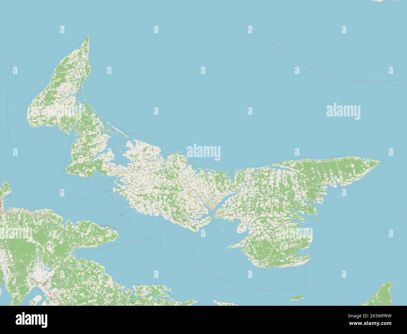 Prince Edward Island, province of Canada. Open Street Map Stock Photo ...
