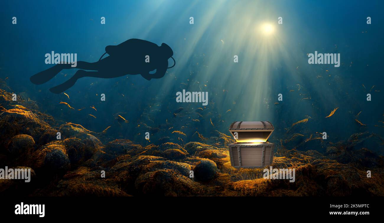 Real Underwater Treasure Chests