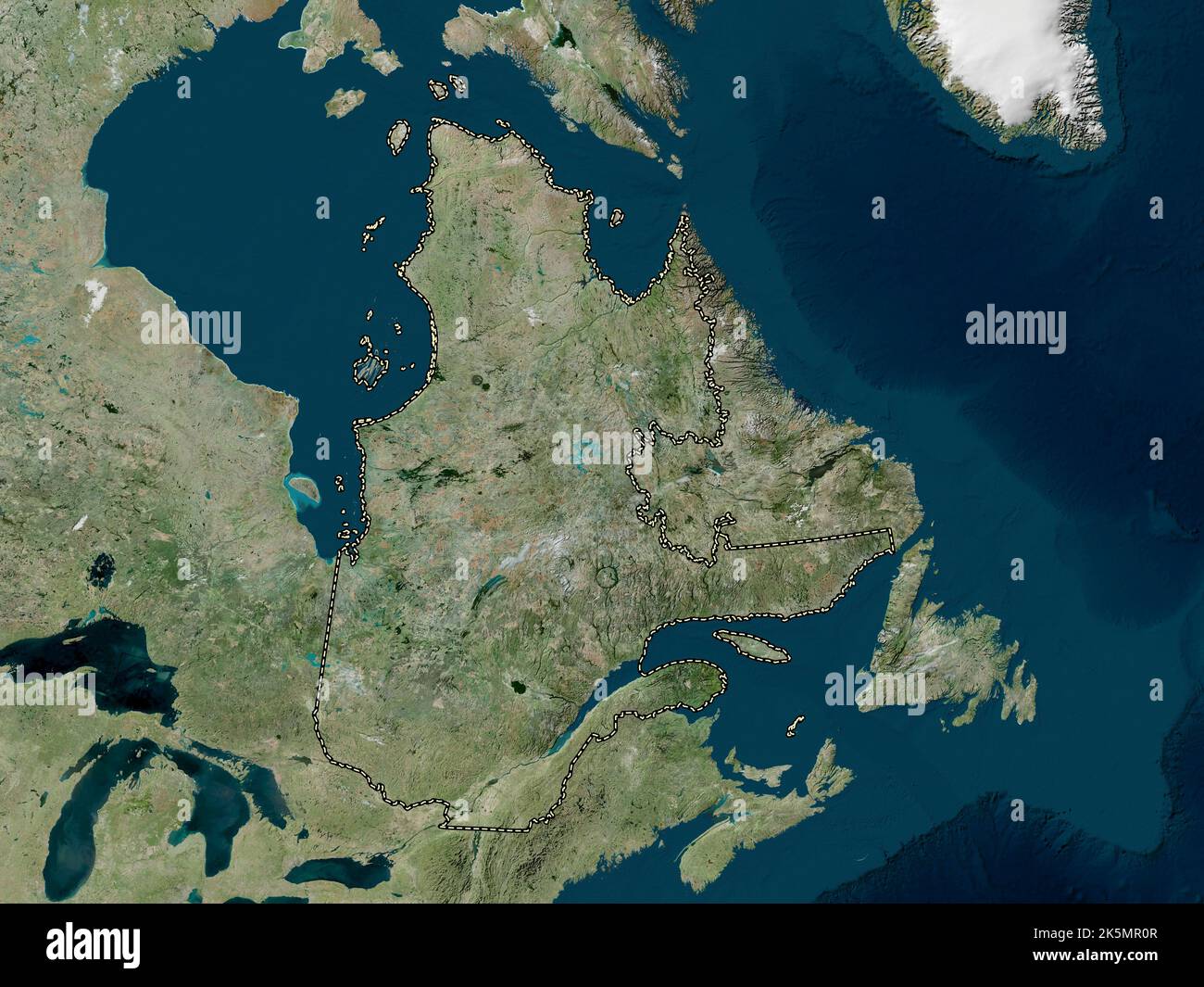 Quebec, province of Canada. High resolution satellite map Stock Photo ...