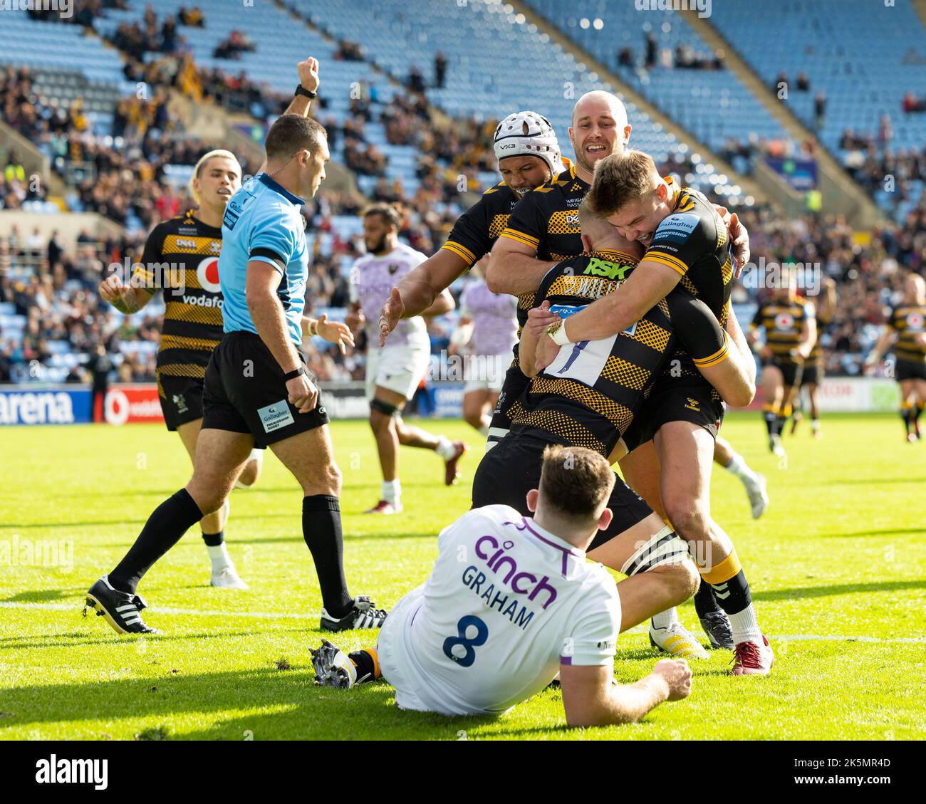 during the Gallagher Premiership match Wasps vs Northampton Saints at ... during the Gallagher Premiership match Wasps vs Northampton Saints at ...