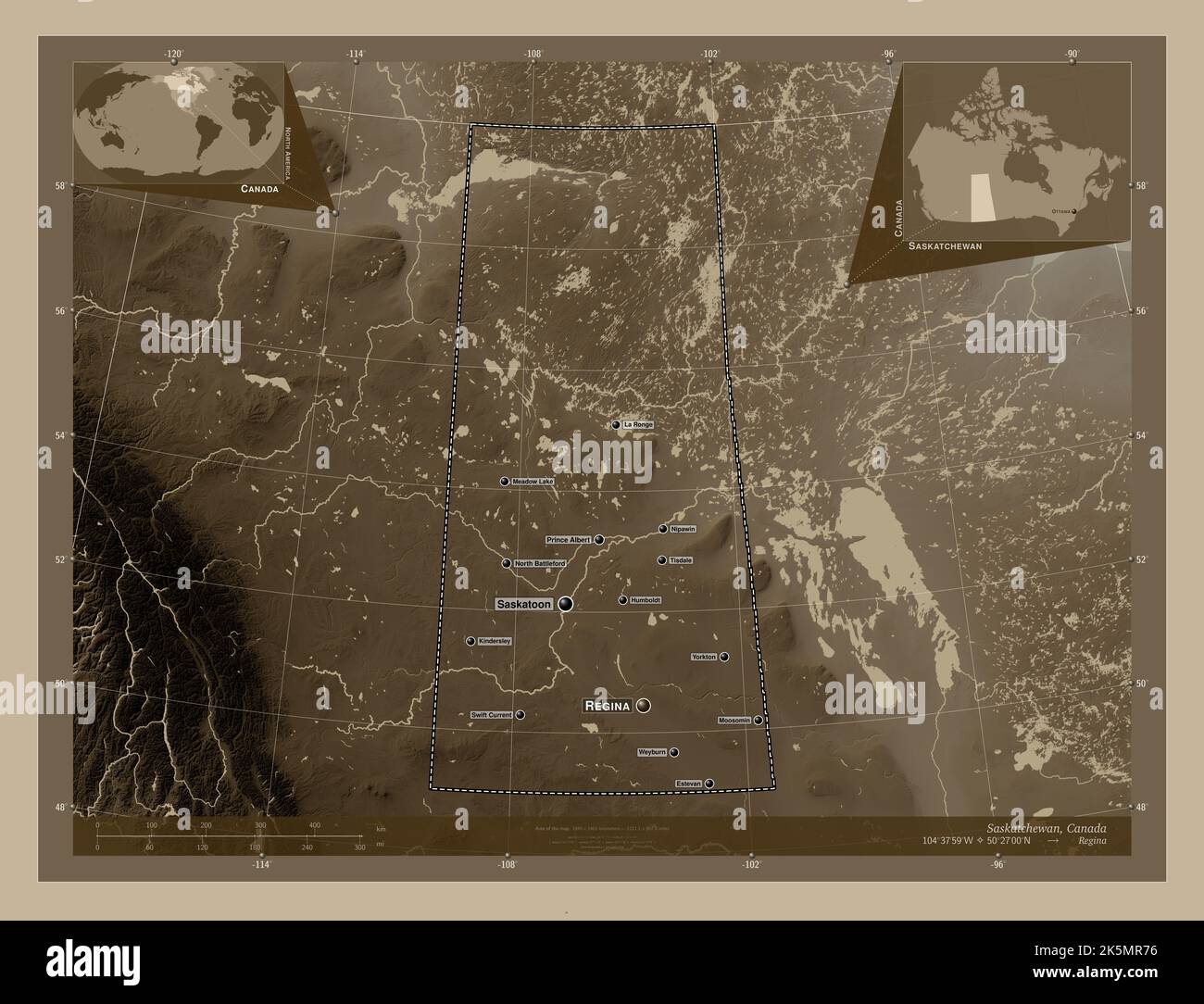 Map of rivers saskatchewan hi-res stock photography and images - Alamy