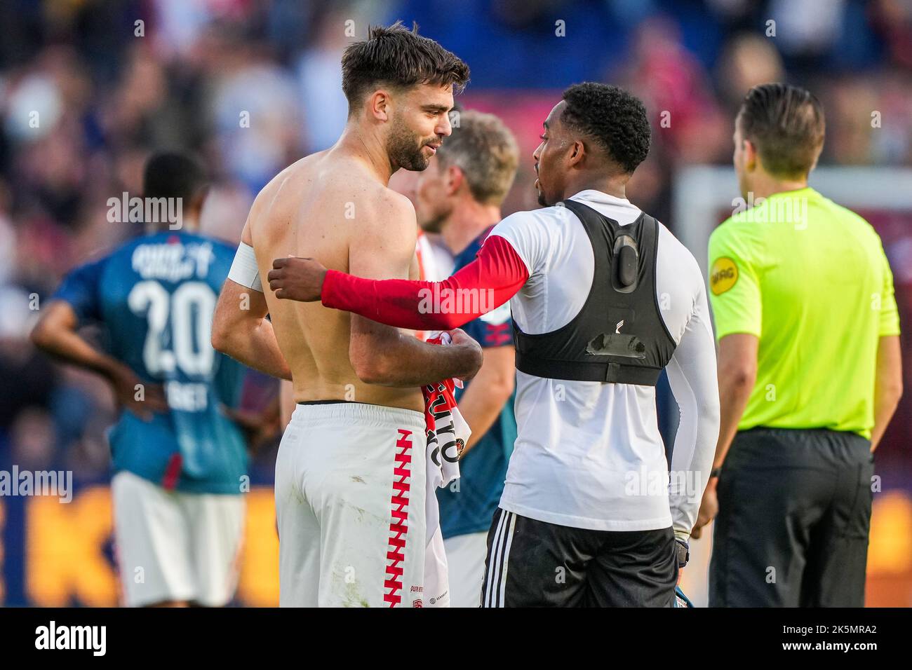 Rotterdam - Robin Propper of FC Twente, Quinten Timber of Feyenoord ...