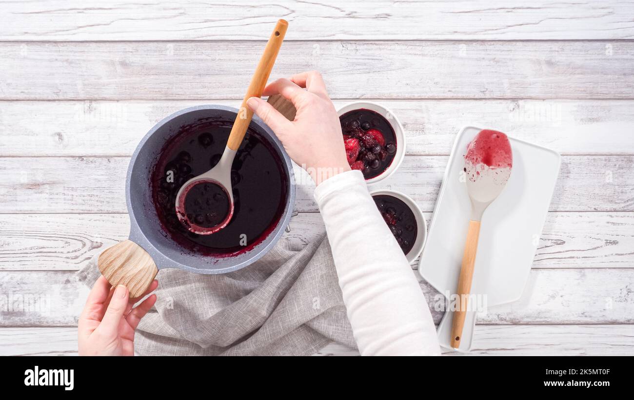 Berry compote overhead hi-res stock photography and images - Alamy