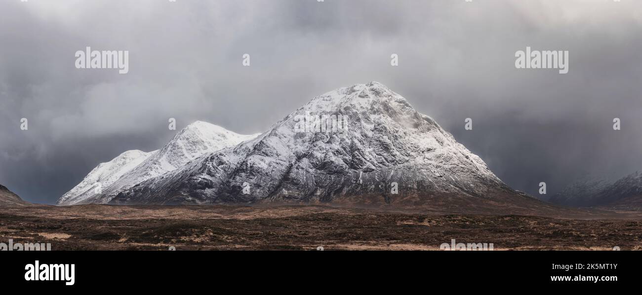 Winter landscape image of Stob Dearg Buachaille Etive Mor viewed from ...