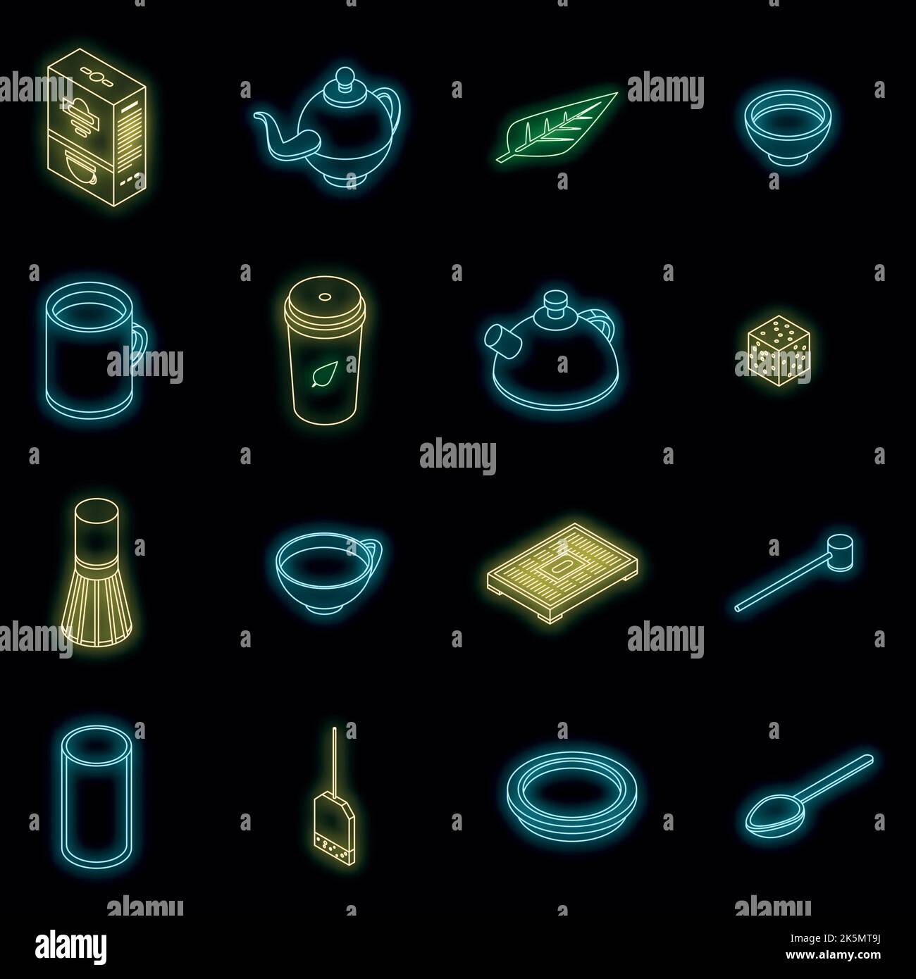 Tea ceremony icons set. Isometric set of tea ceremony vector icons neon ... Tea ceremony icons set. Isometric set of tea ceremony vector icons neon ...