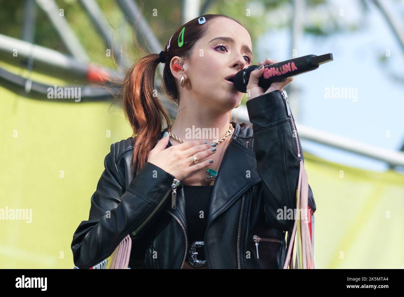 Singer Eva Luna performs during the concert of the Hispanic Heritage ...