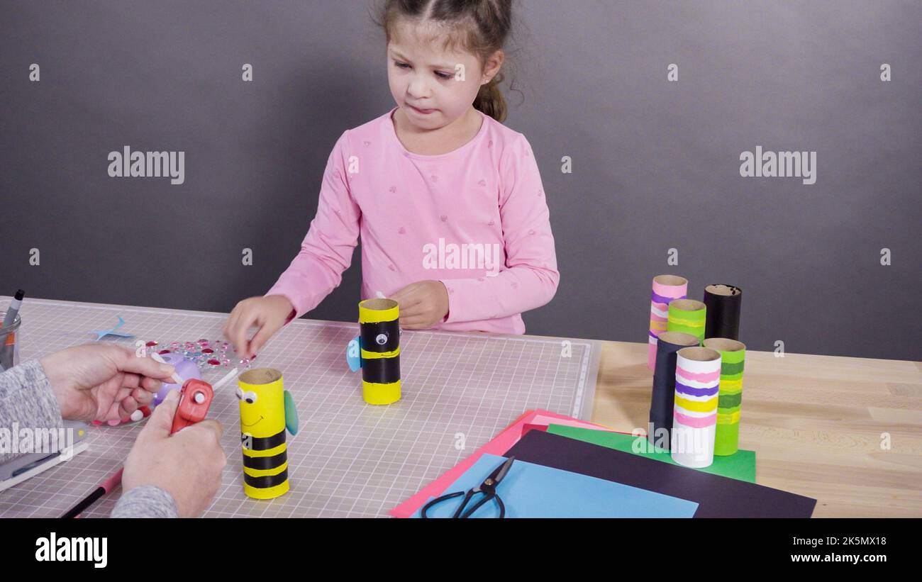 Kids craft project Stock Photo - Alamy