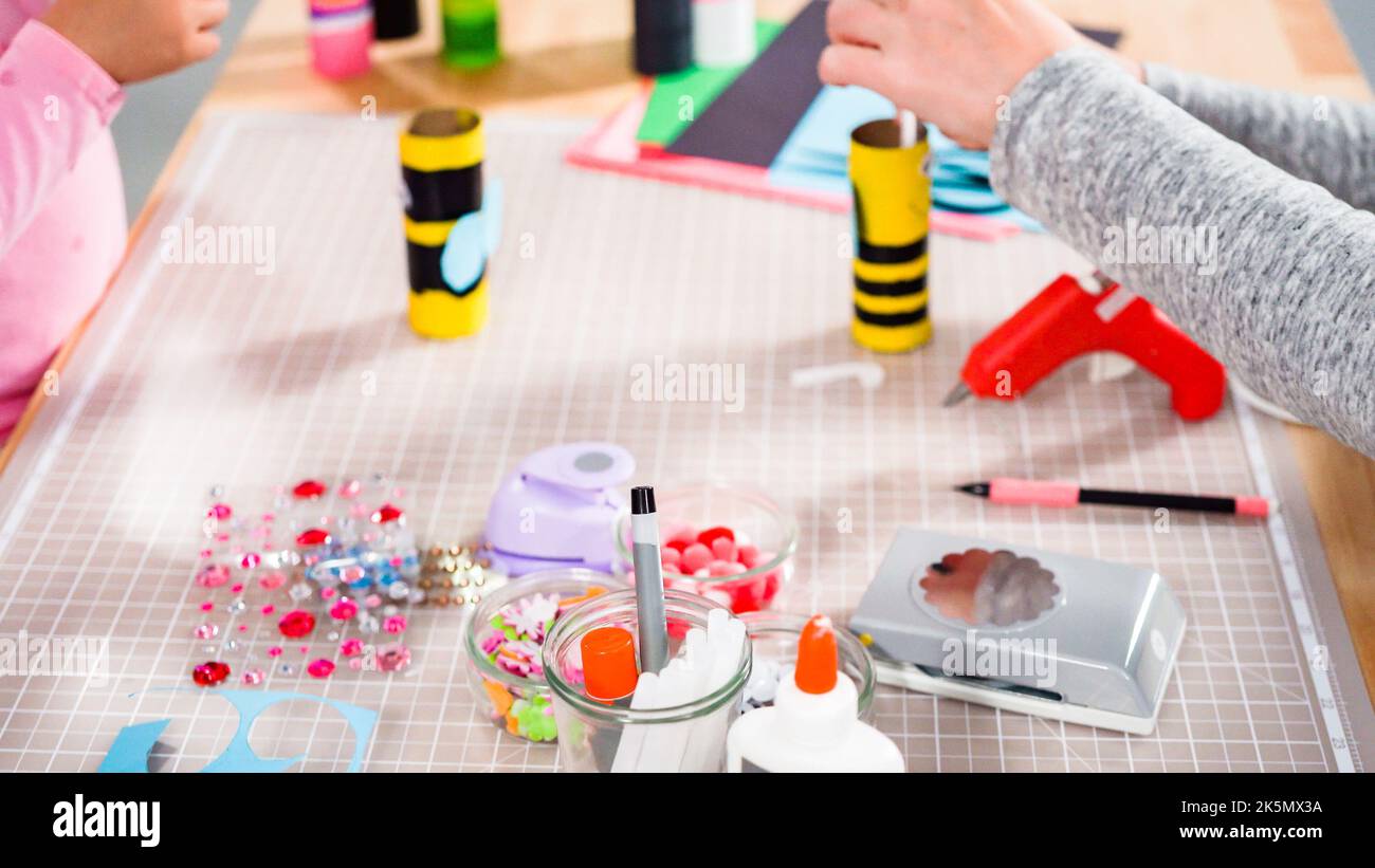 Kids craft project Stock Photo - Alamy