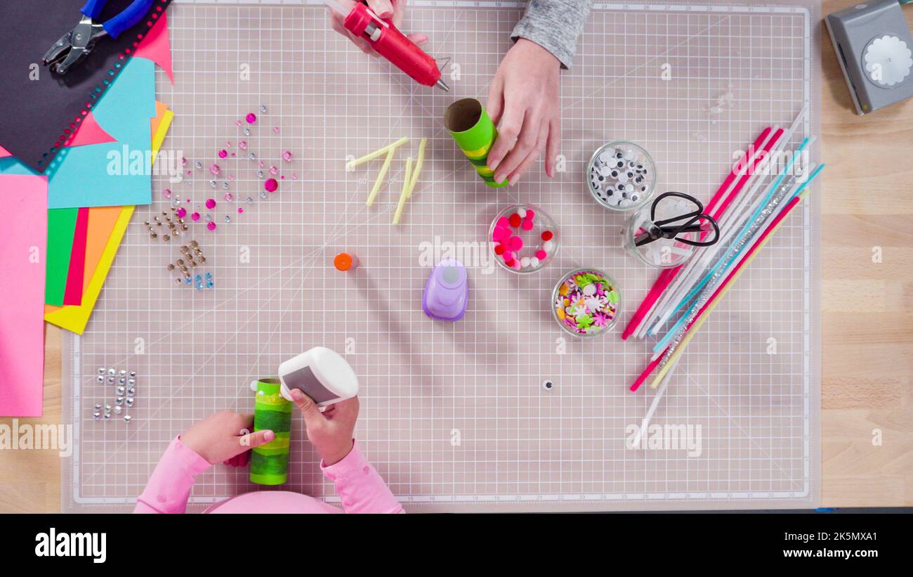 Kids craft project Stock Photo - Alamy