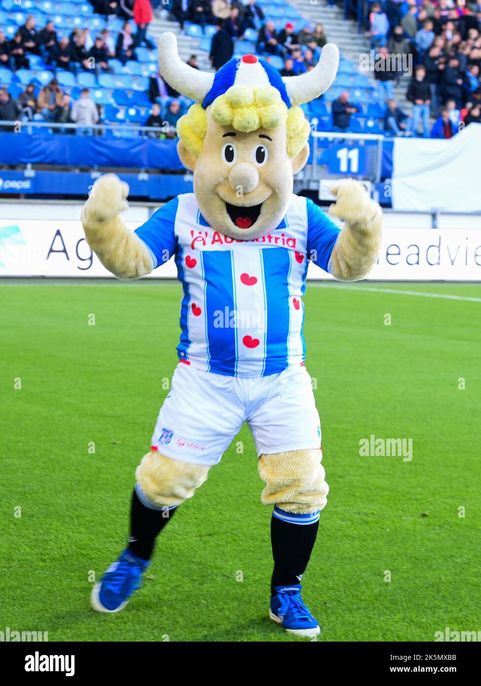 HeereNVEEN - Mascot Hero van Heerenveen during the Dutch Eredivisie ...