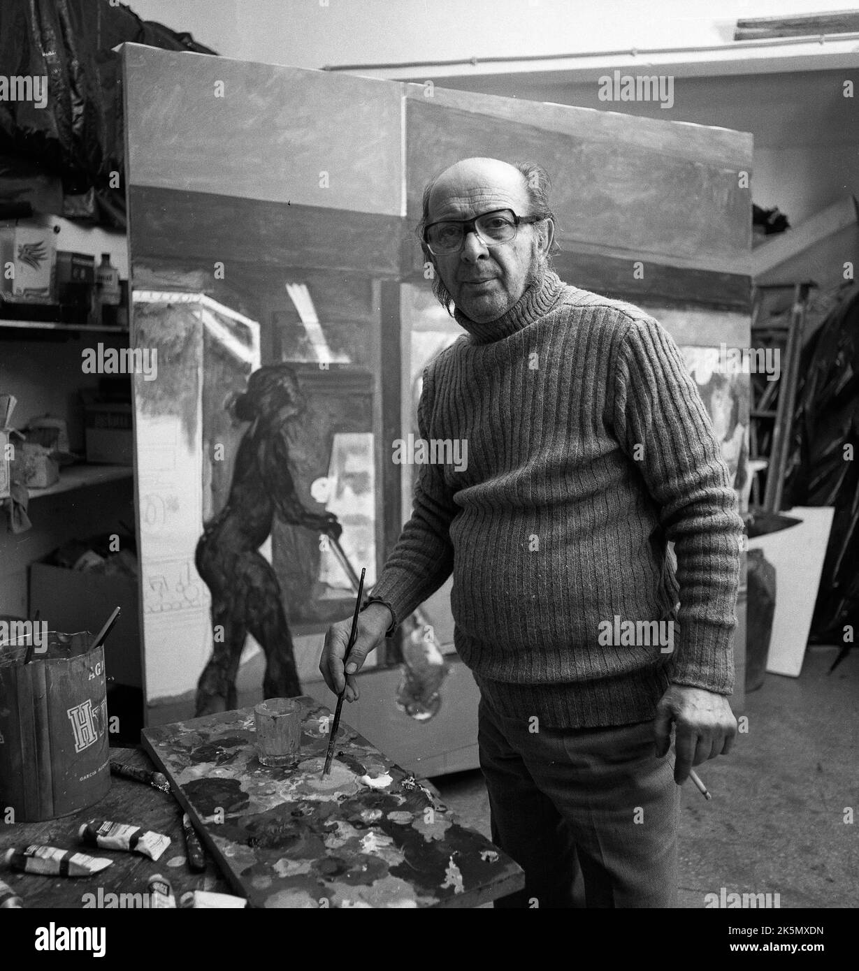 Antonio Berni, Argentine painter, engraver and muralist in his Buenos ...