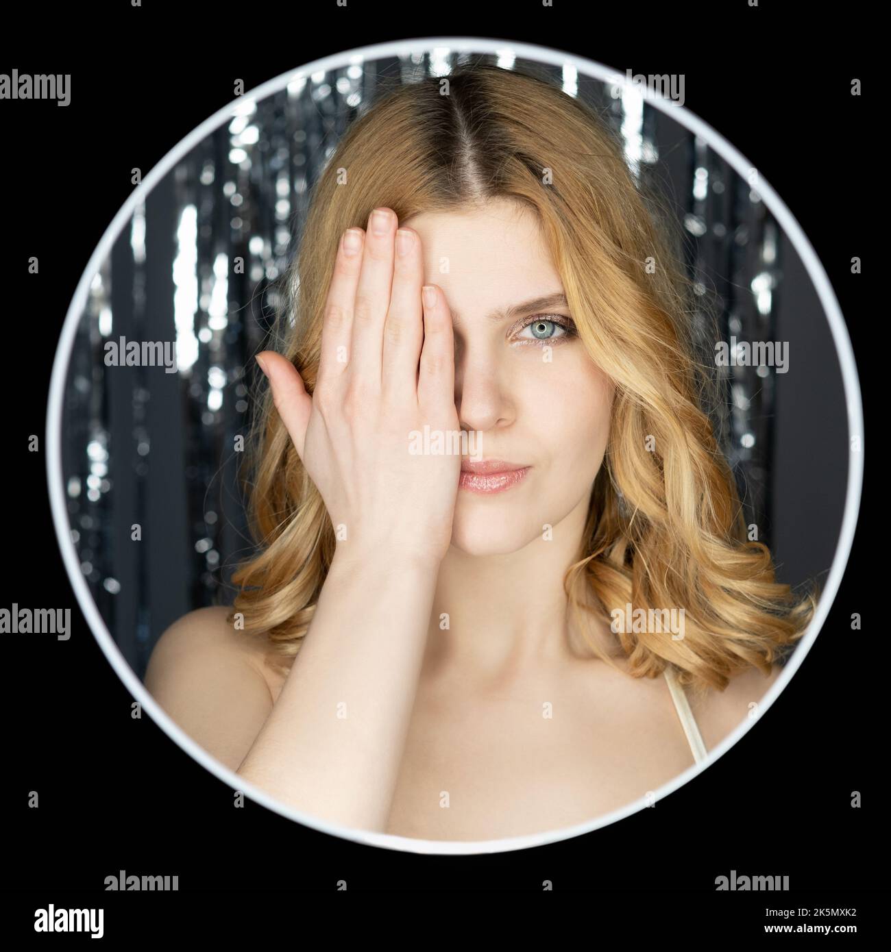 party look stylish woman festive portrait holiday Stock Photo - Alamy