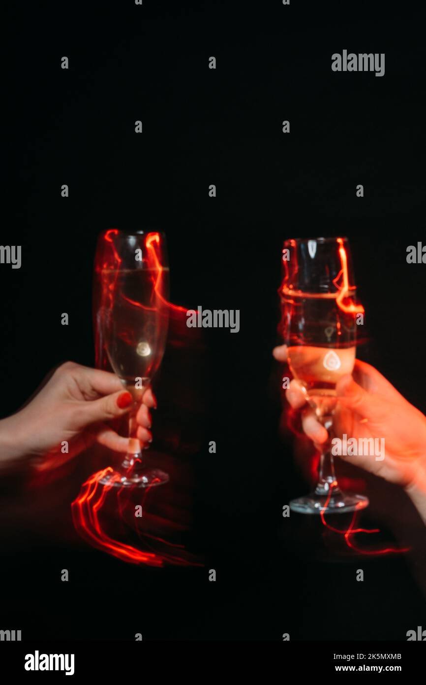 corporate party holiday toast cheer greeting Stock Photo - Alamy