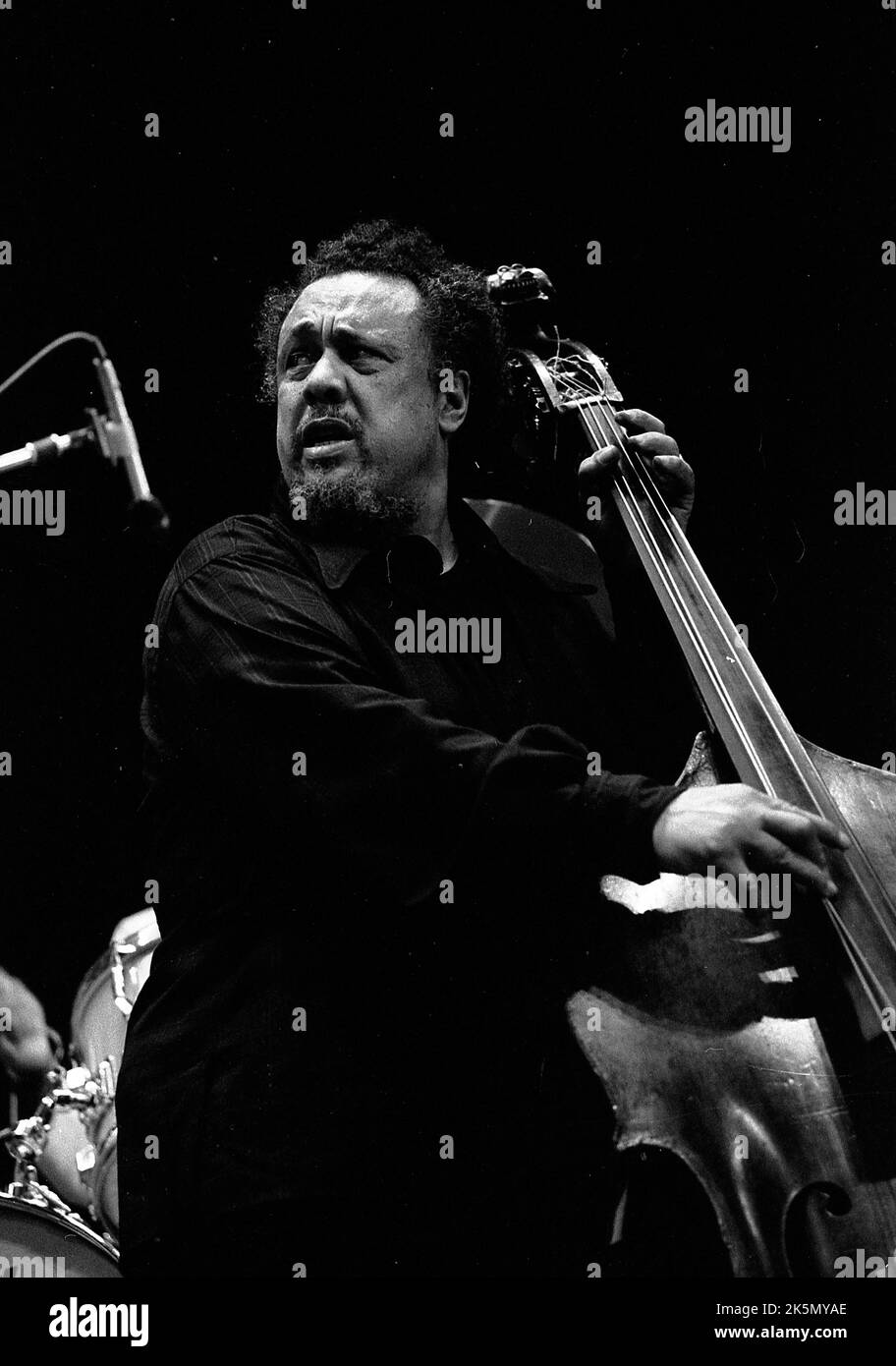 Charlie Mingus, American jazz bass player, during a performance at the ...