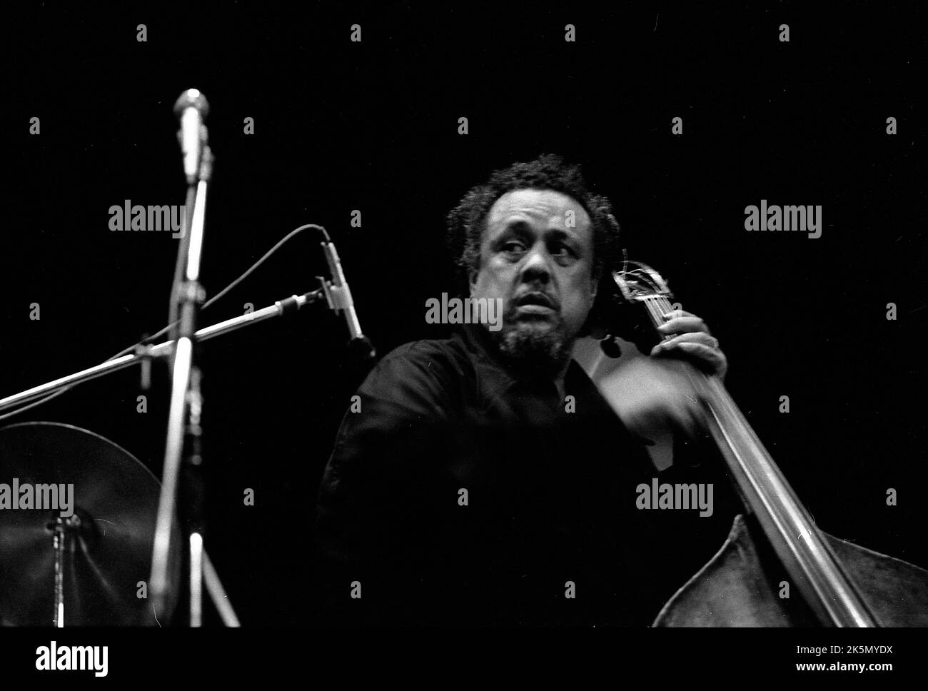 Charlie Mingus, American jazz bass player, during a performance at the ...