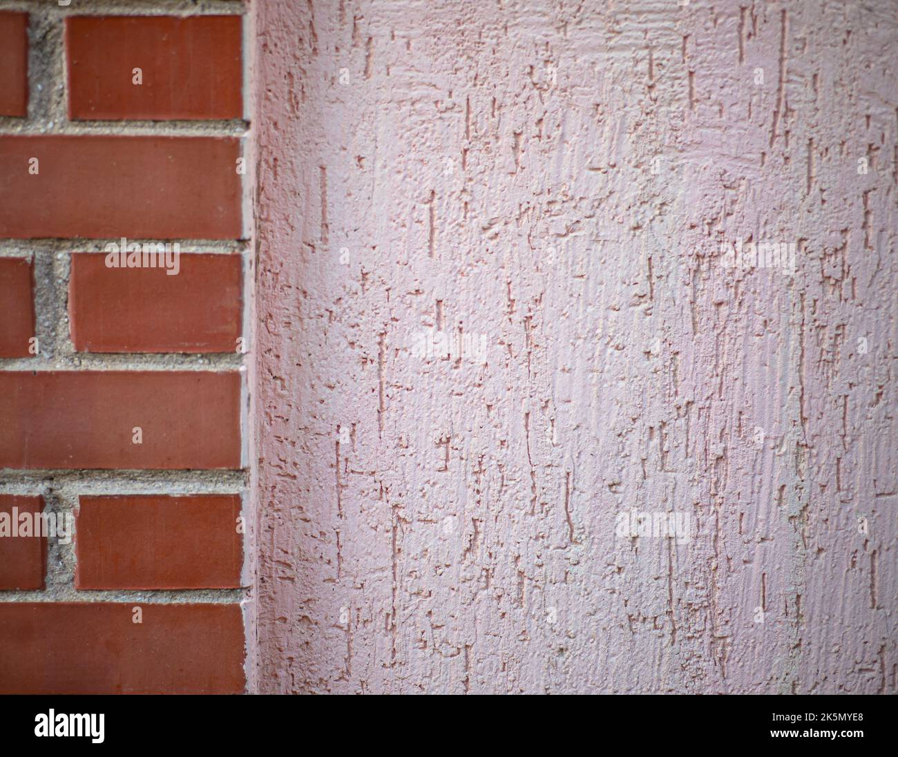 The wall is brickwork and decorative plaster. Copy space for text ...