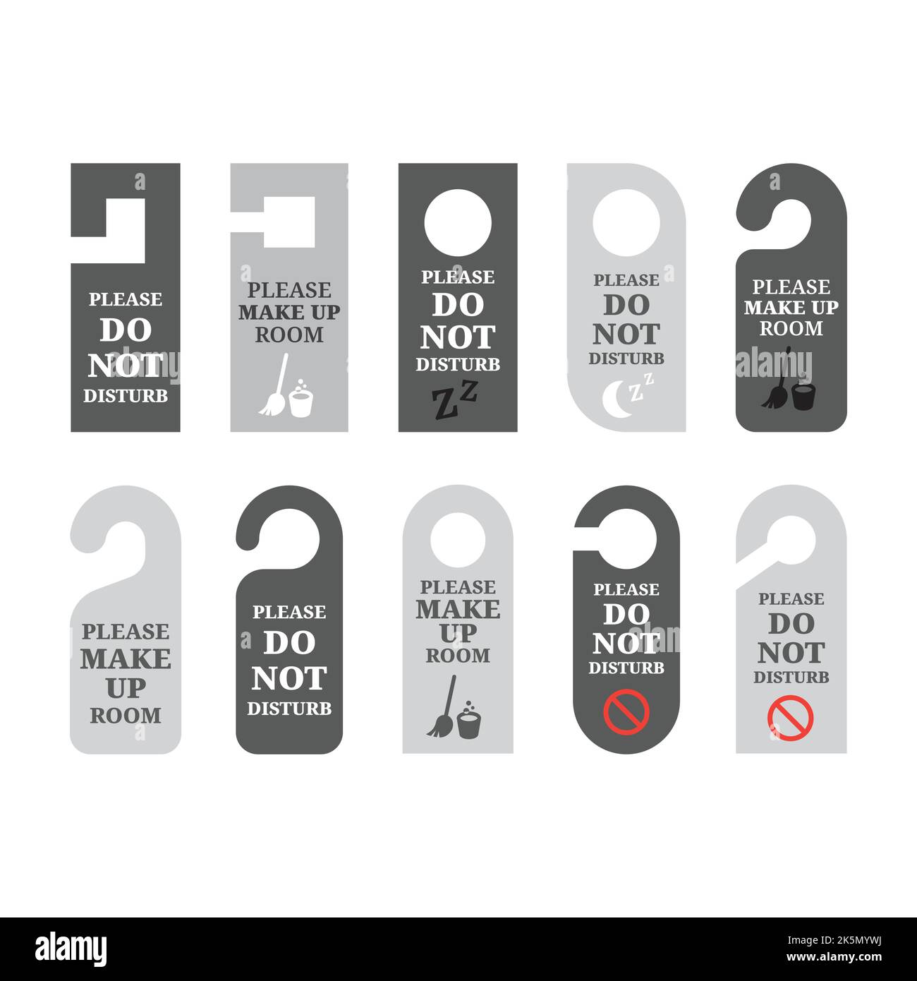 Please do not disturb vector sign. Make up room tag hotel hanger Stock ...