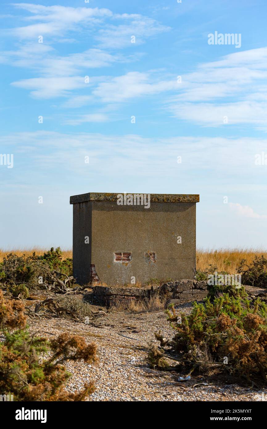 Out building on the former military ballistic weapons testing ground ...