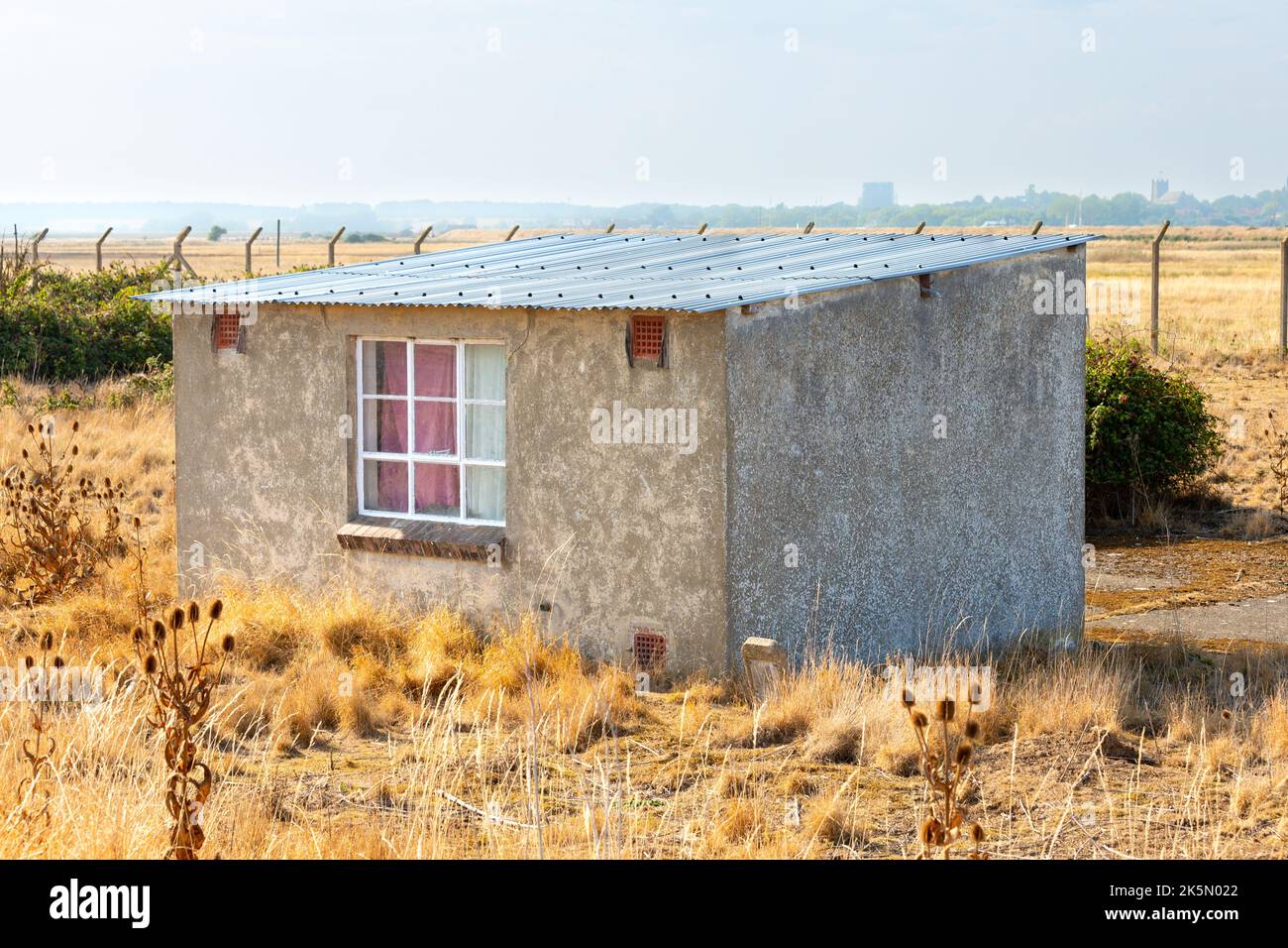 Small old out building on the former military ballistic testing site ...