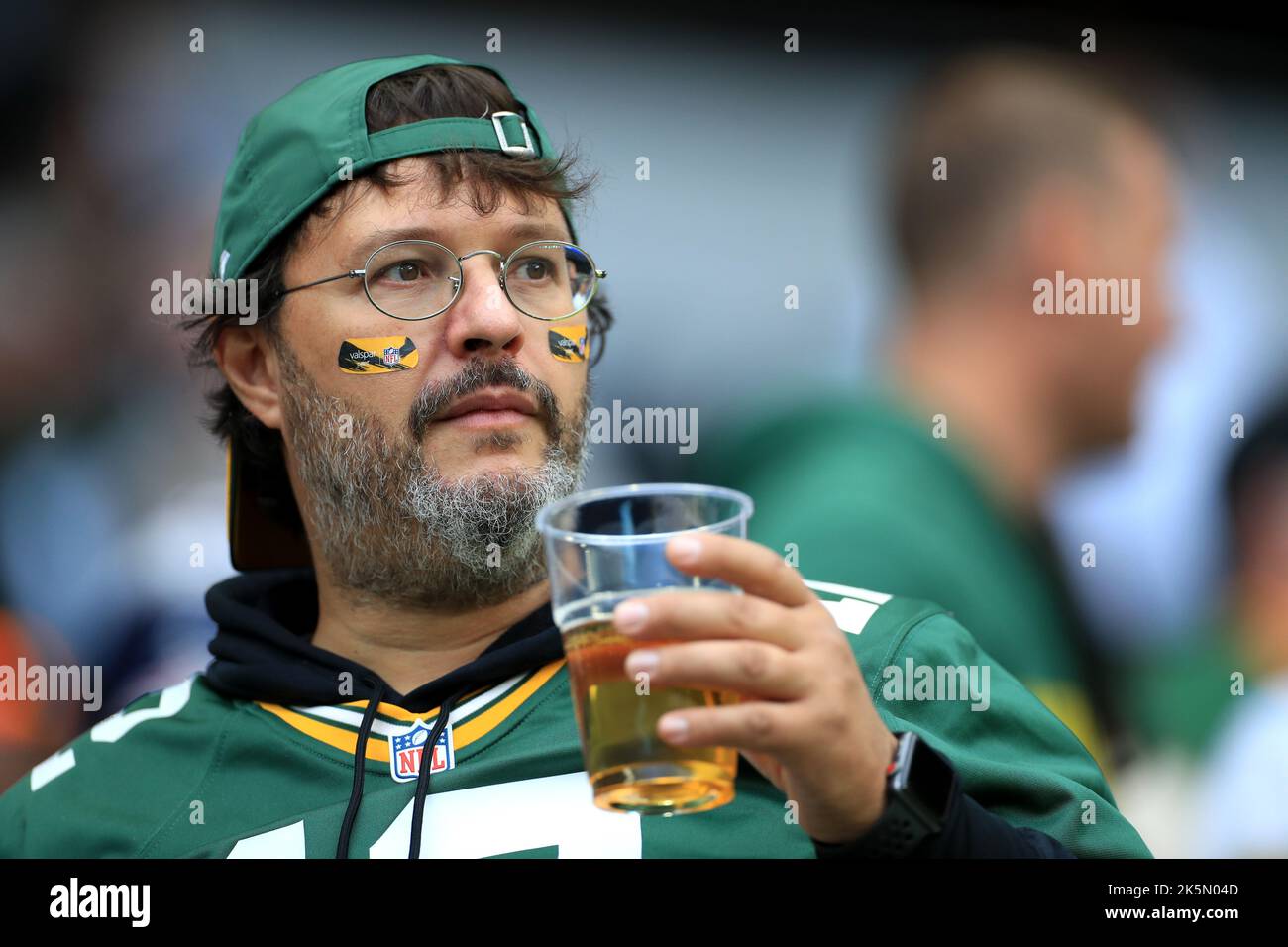 A Green Bay Packers fan in the stands during the NFL International ...
