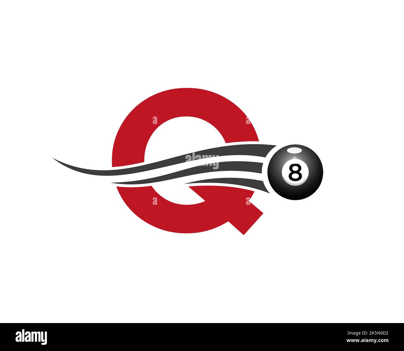 Letter Q Billiards or Pool Game Logo Design For Billiard Room or 8 Ball ...